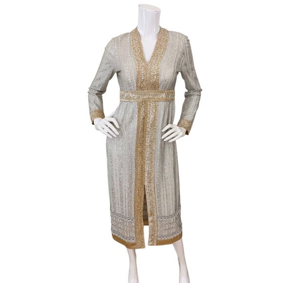 Vintage | Dresses | Eloise Curtis Happenstance Vintage 7s Metallic ...